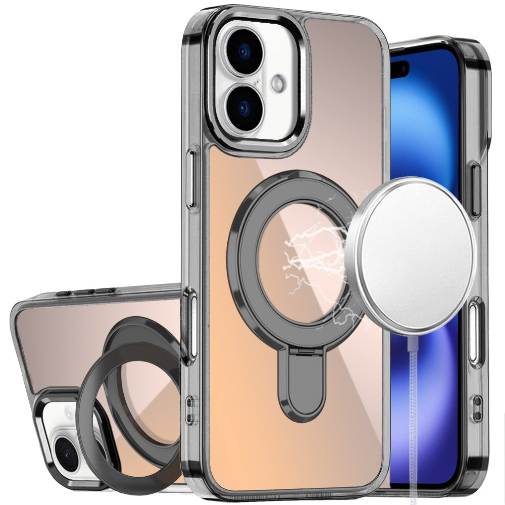 iPhone 17 CHROME HQ Rotational Magnetic Ring Hybrid - Black | FR Wireless